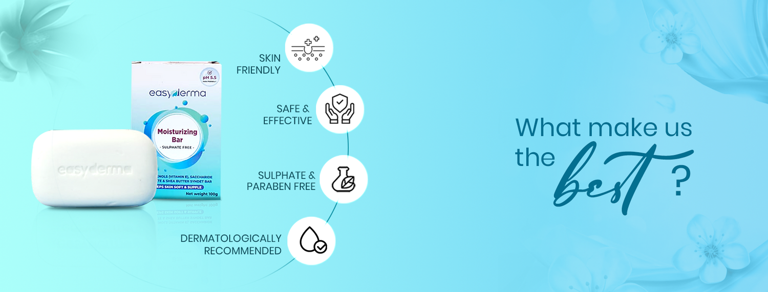 Easyderma : Moisturizing Lotion, Facial Soap Bar